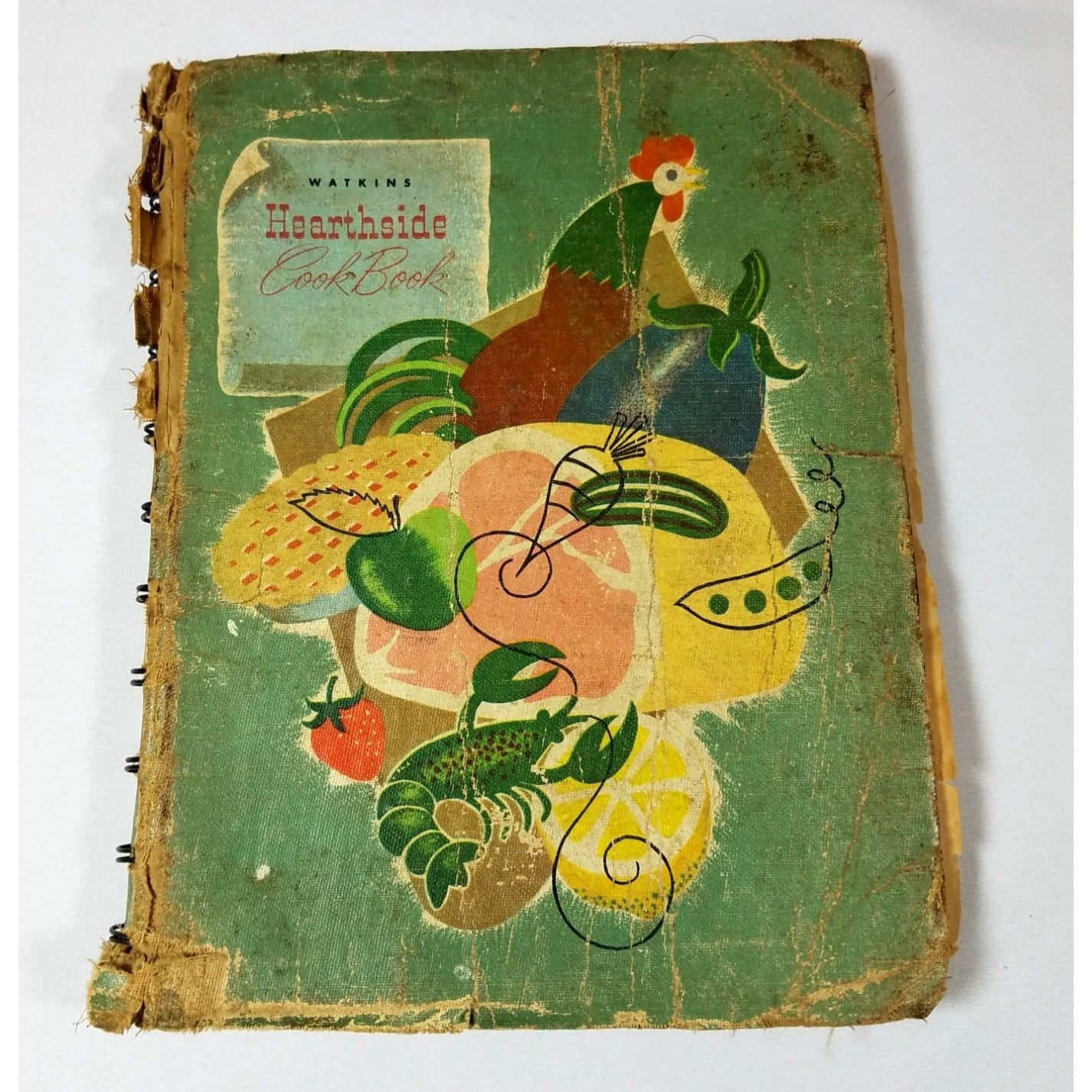 Watkins Hearthside Cook Book Spiral Bound 1952 Vintage Aged ...