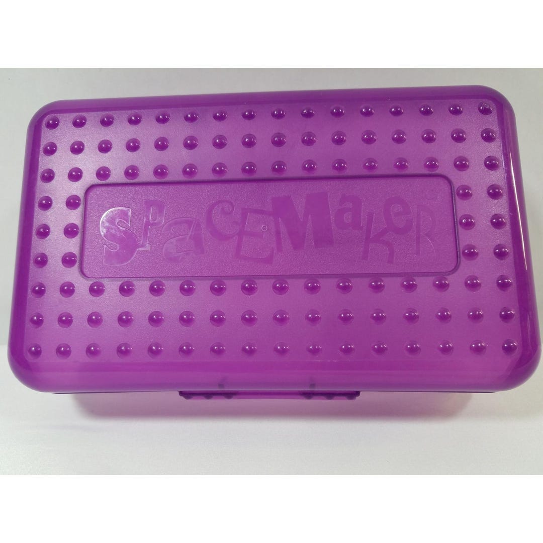 Spacemaker Purple Pencil Box Plastic Storage Case Vintage 90s - Etsy