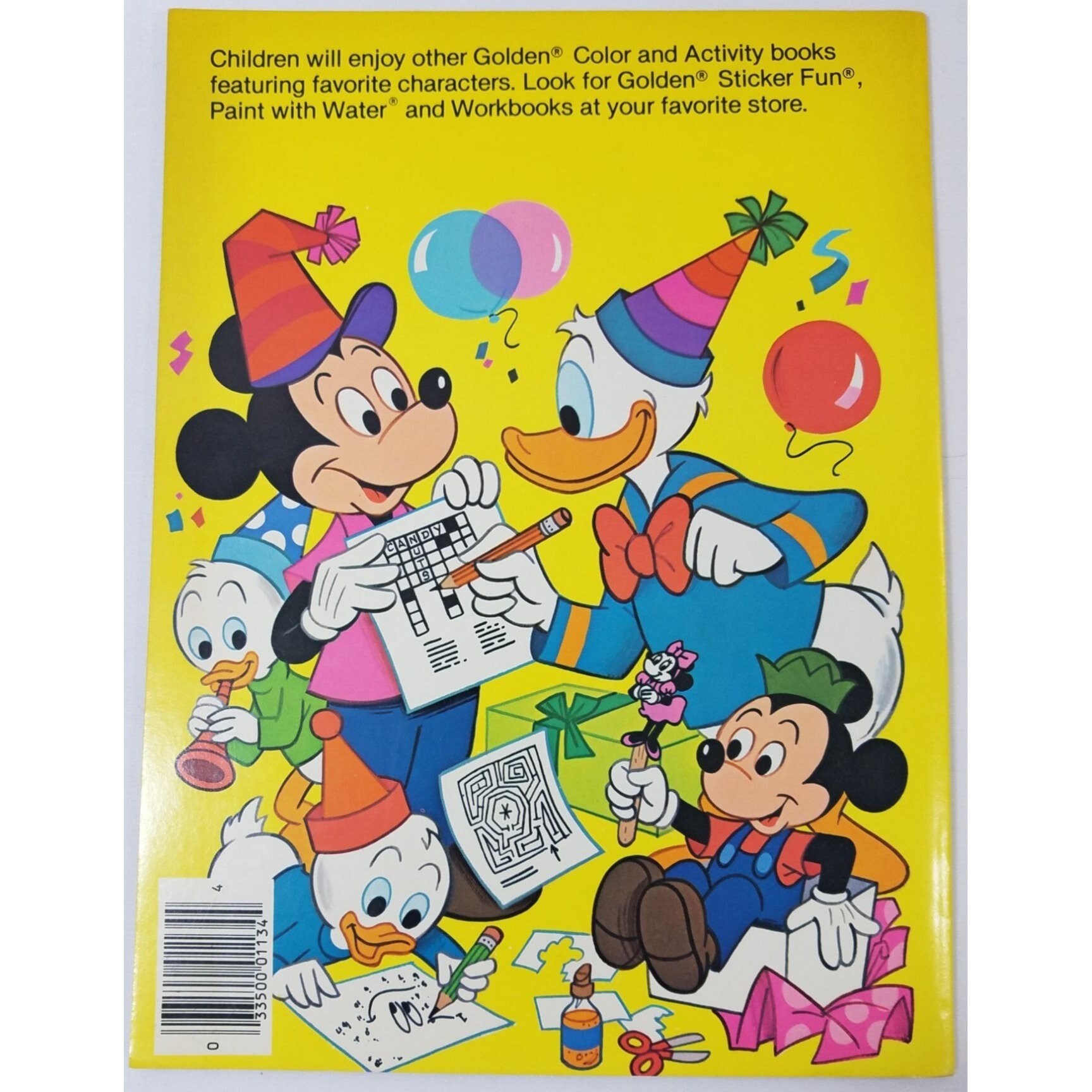 Walt Disney's Busy Book Coloring Book Mickey Mouse Donald - Etsy