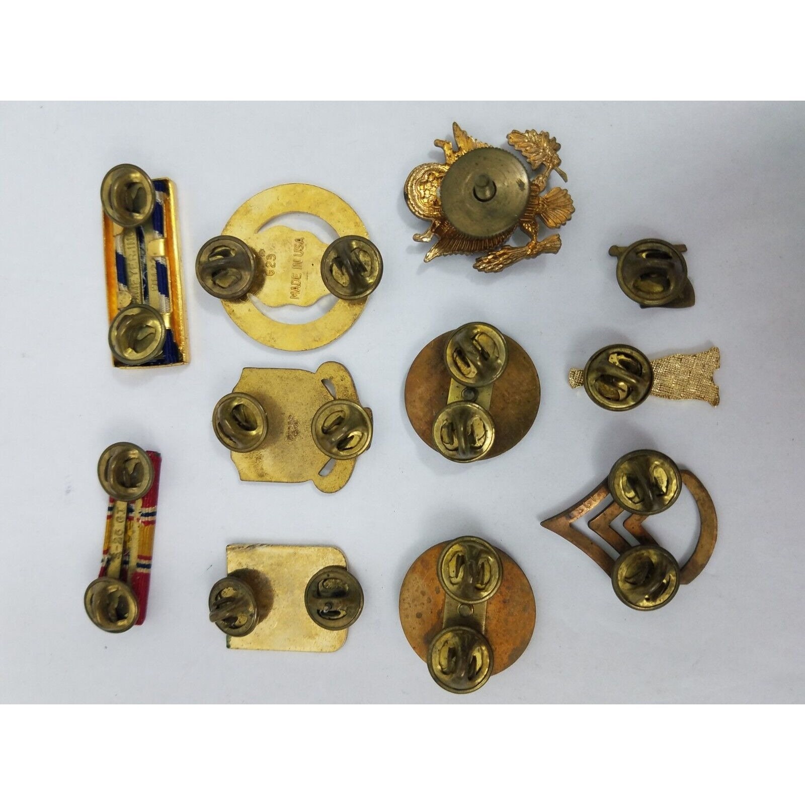 Vintage United States Military Lot Hat Pins Badges Bars Army Navy ...