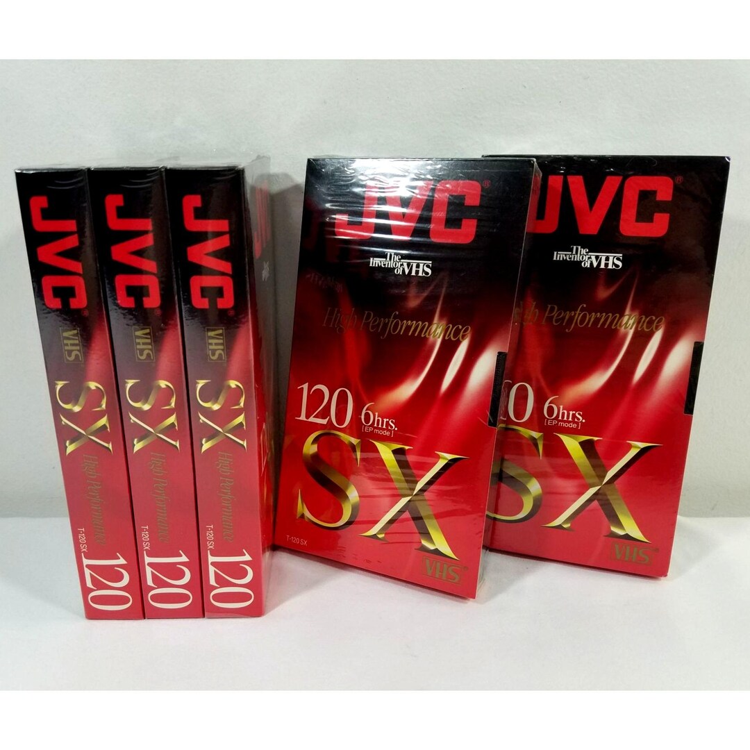 JVC High Performance VHS Tapes T-120 SX Brand New Blank 6hrs Factory ...