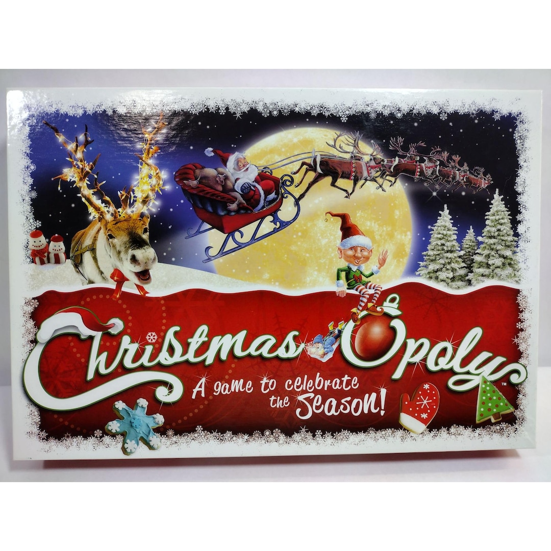 Christmas Opoly Board Game by Late for the Sky Complete Monopoly Santa ...