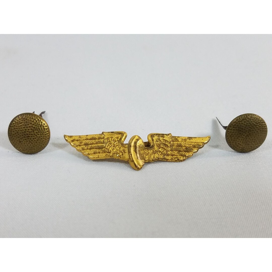 German Railway Hat Pins Wings Buttons Vintage Warsaw Officer - Etsy