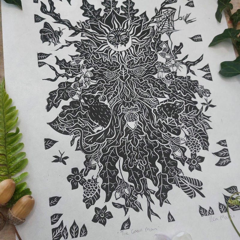 Greenman Mask - Etsy