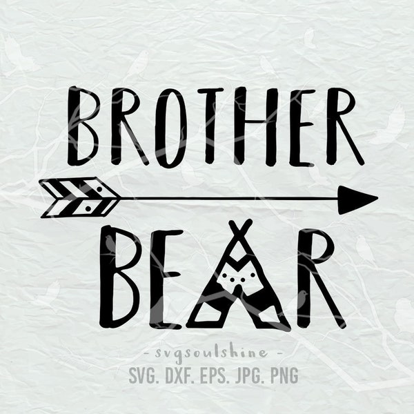 Big Bro Bear Svg - Etsy
