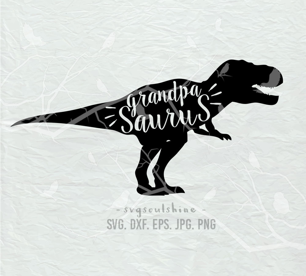 Grandpa Saurus SVG Dinosaur Grandpa File Silhouette Cut File | Etsy