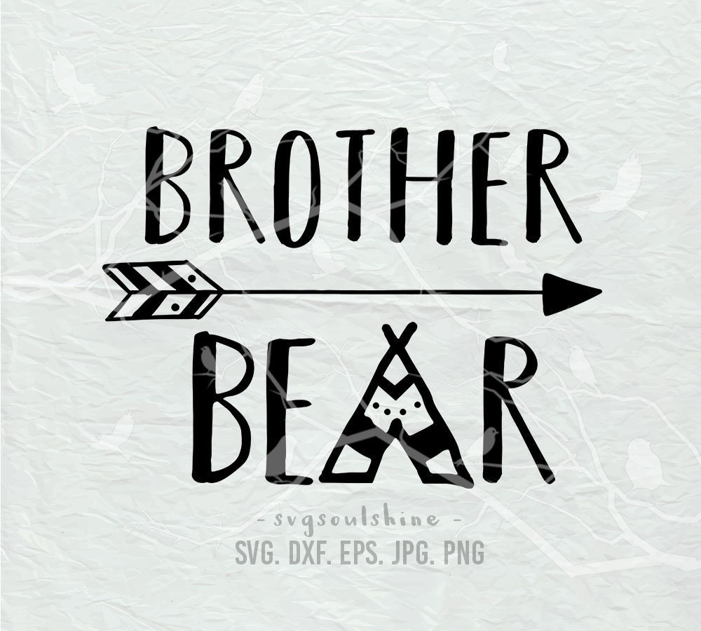 Brother Bear SVG File Bear Silhouette Cut File Cricut Clipart Print ...