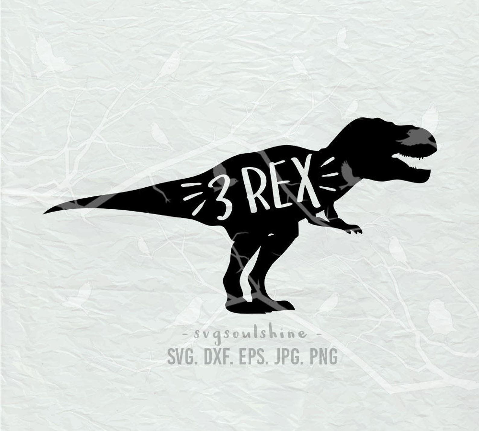 3 Rex SVG Dinosaur T Rex File Silhouette Cut File Cricut - Etsy