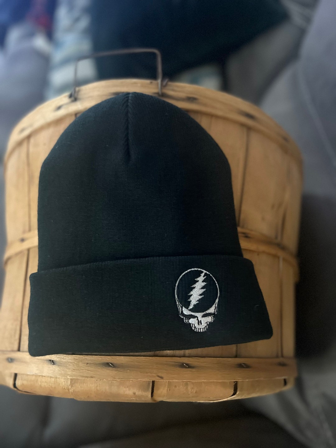 Black GD Stealie Fleece-lined Beanie SYF - Etsy