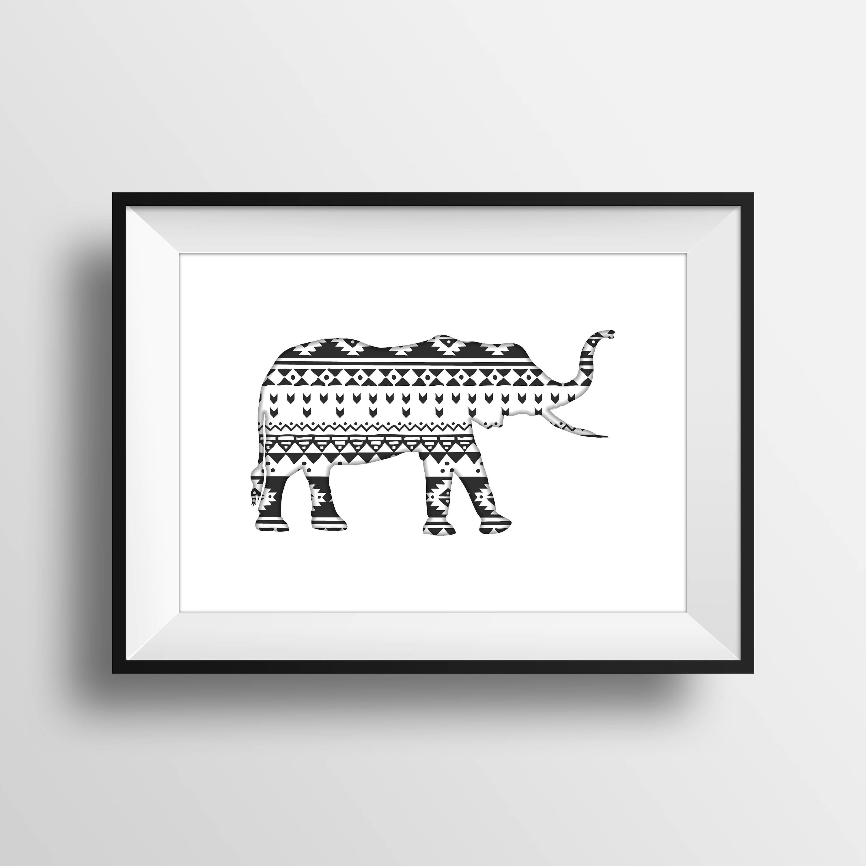 Aztec Elephant Drawing Easy