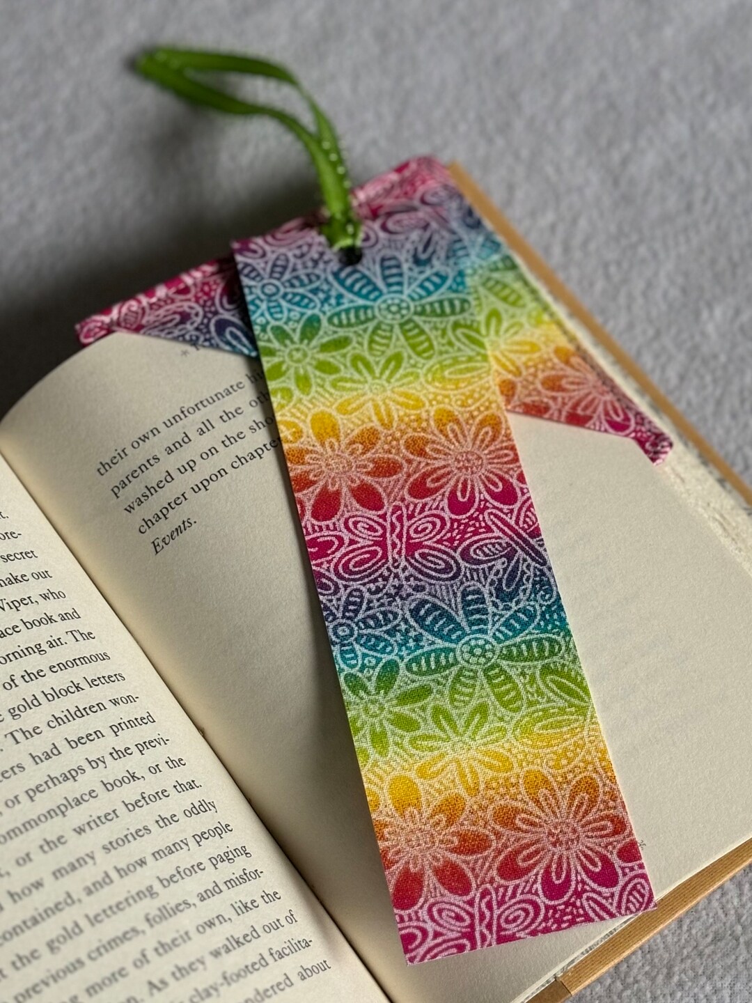 Flowers and Rainbows Corner Bookmark and Traditional Bookmark - Etsy