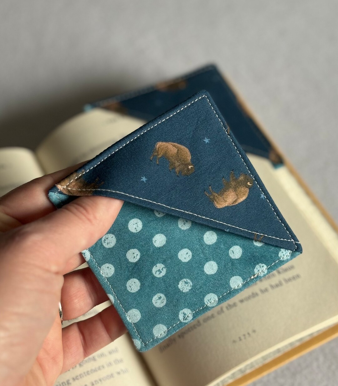 Buffalo Corner Bookmark and Dual Sided Traditional Bookmark Set Cotton ...
