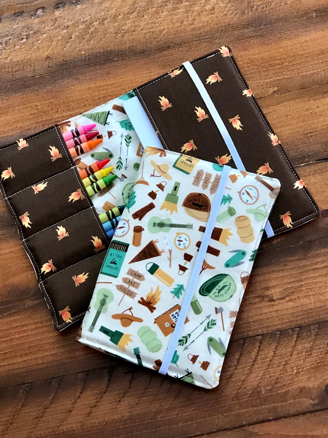 Campfire Kids Travel Art Kit: Crayon & Scratch Pad Wallet - Etsy