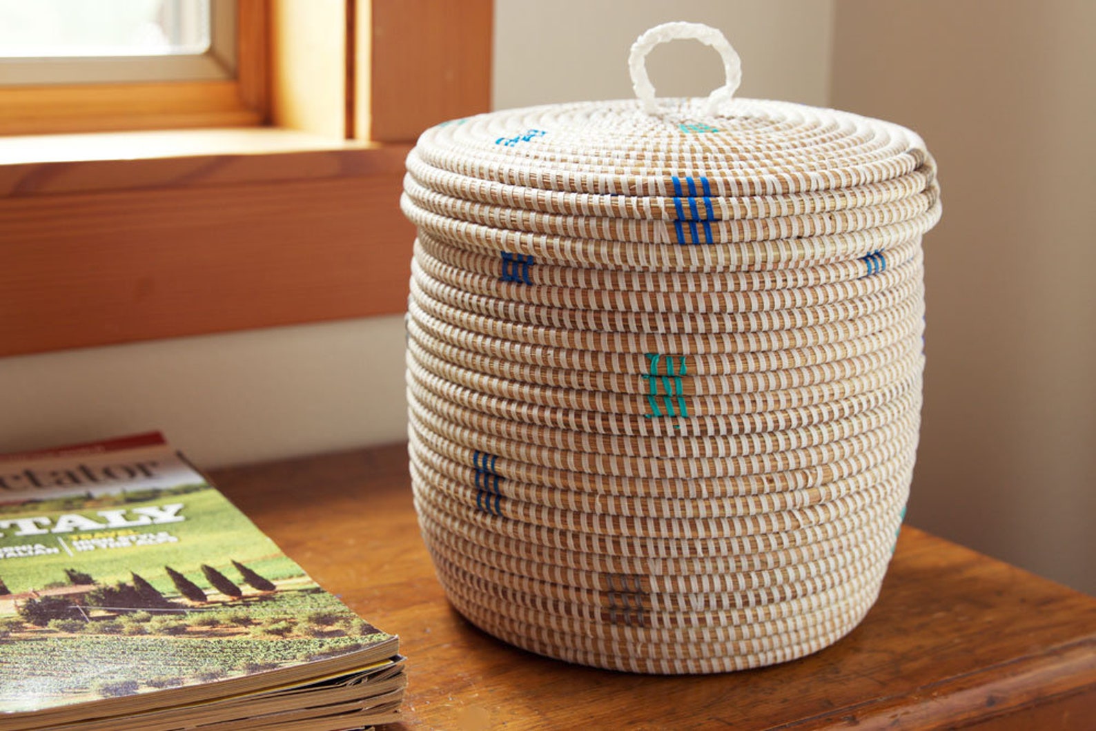 Storage Baskets Round Storage Baskets Lidded Baskets Large | Etsy