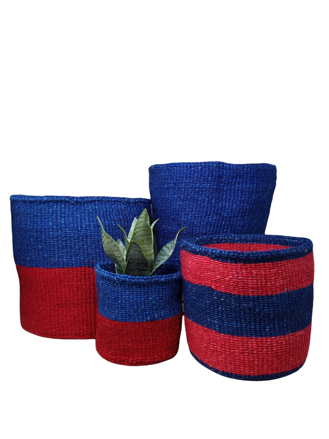 Colorful Baskets, Woven Basket Storage, Basket Planters, Sisal Baskets ...
