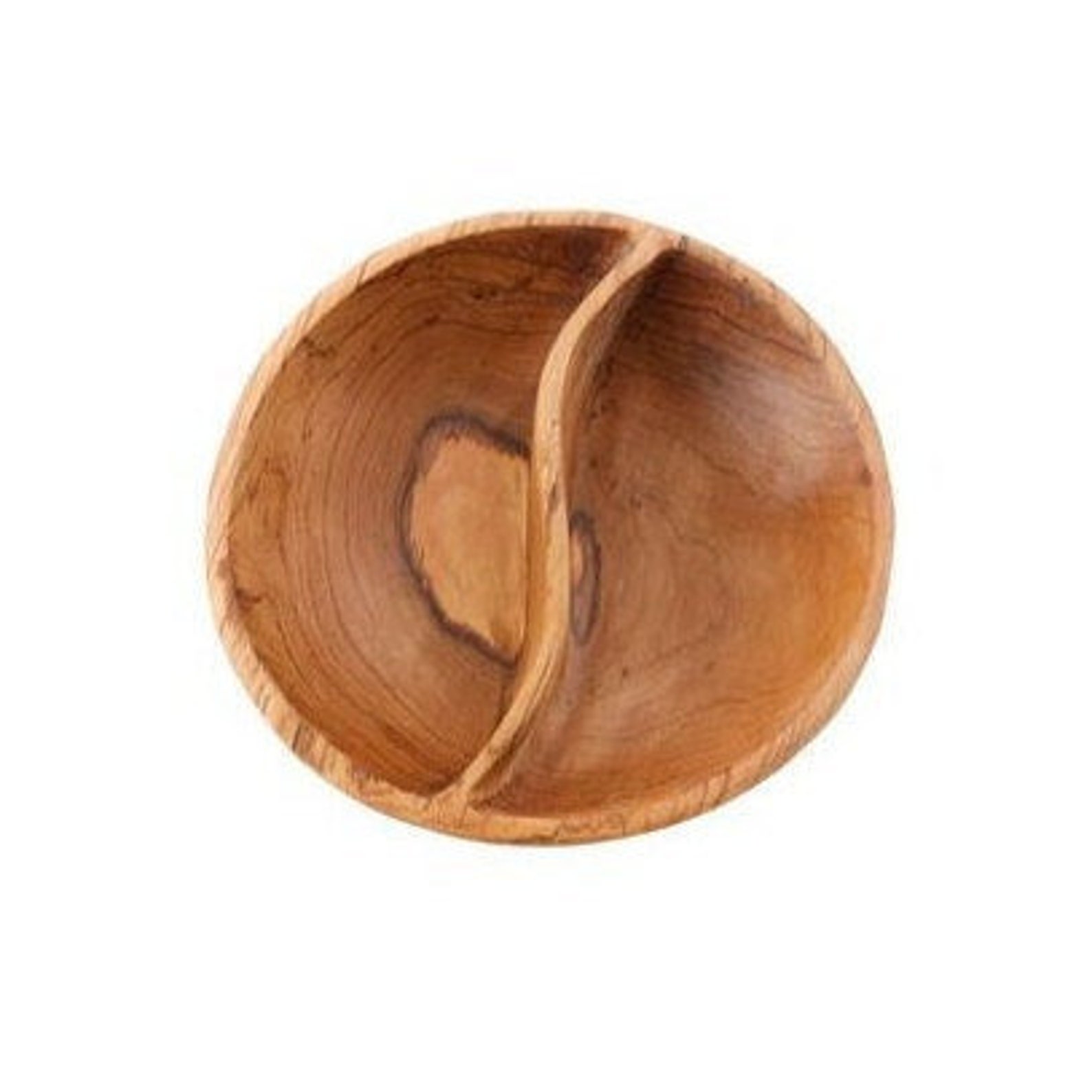 Wooden Snack Bowl Small Wooden Bowl Divided Wood Bowl | Etsy