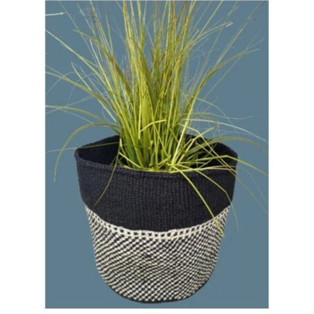 Africa Basket Planter, 12 Inch Woven Basket Storage, Colorful Sisal ...