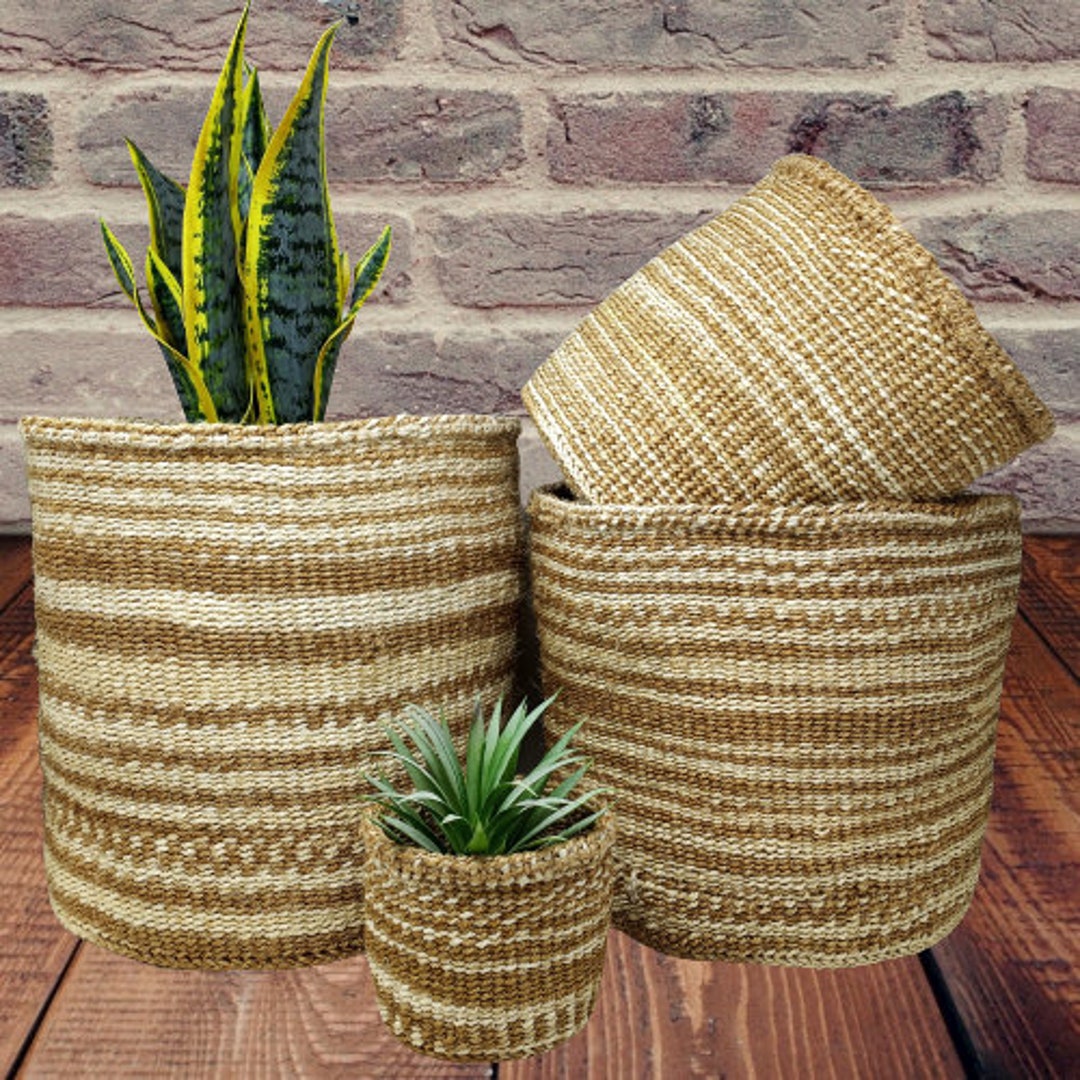 Woven Planter Baskets, Natural Baskets, Woven Basket Planter, Woven ...