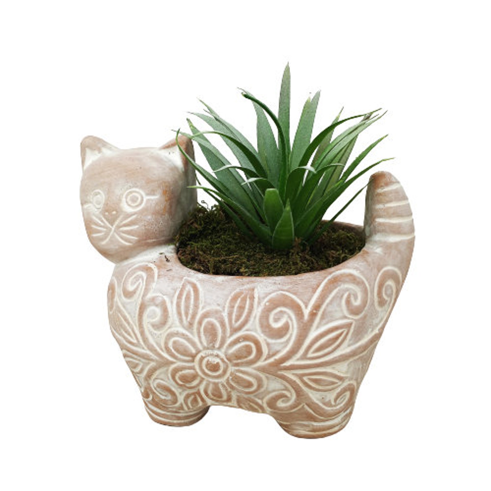 Cat planter pot cat planter large ceramic cat planter | Etsy