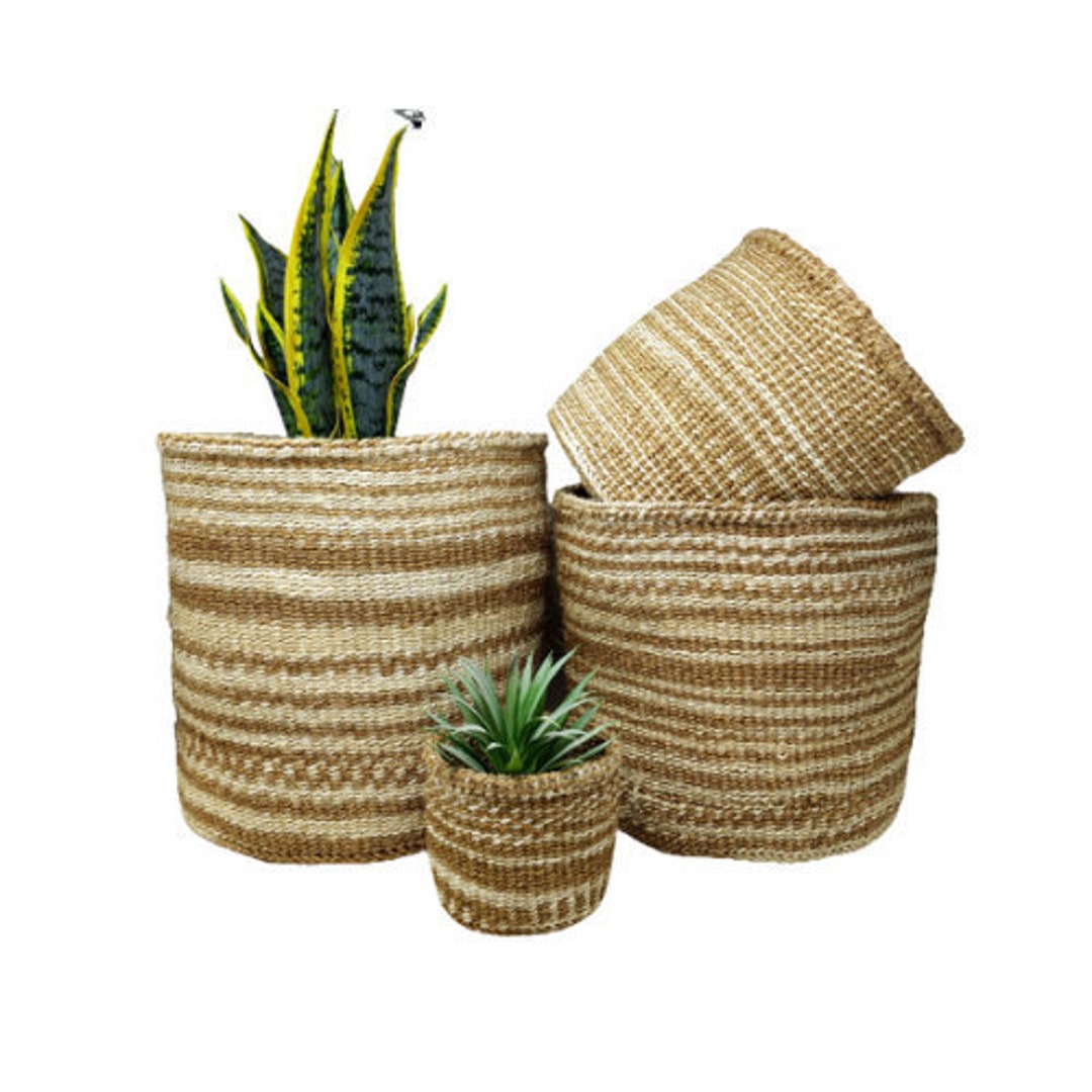 Woven Planter Baskets, Natural Baskets, Woven Basket Planter, Woven ...