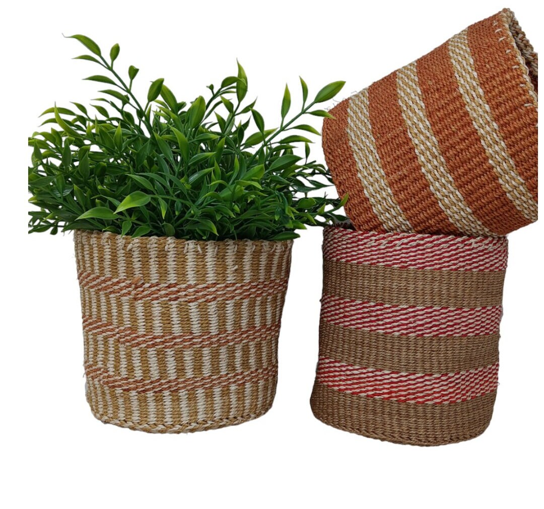 Colorful Planter Baskets, Woven Plant Basket, Baskets for Plants, Boho ...