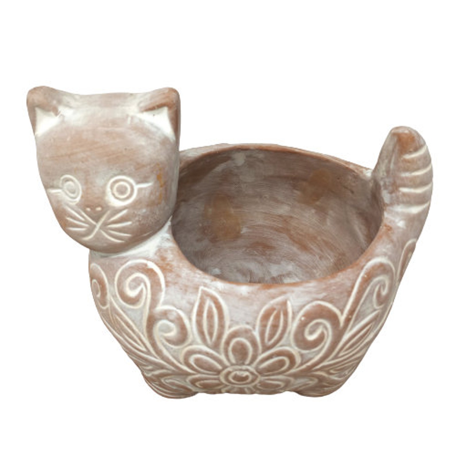 Cat planter pot cat planter large ceramic cat planter | Etsy