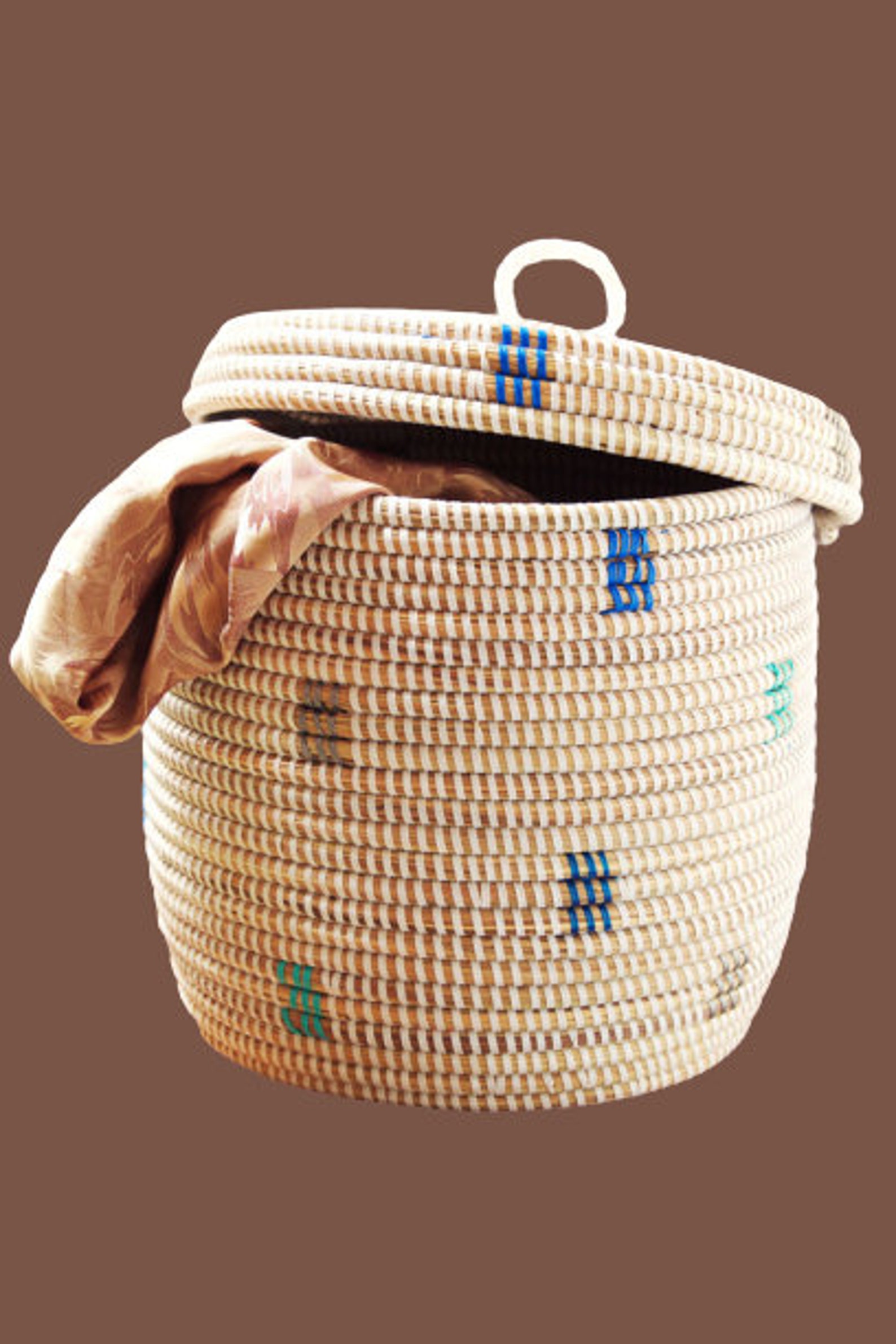 Storage Baskets Round Storage Baskets Lidded Baskets Large | Etsy