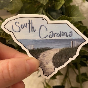 South Carolina State Sticker | South Carolina Beach Travel Vinyl ...