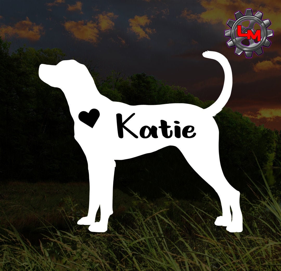 American Leopard Hound Decal | Personalized Leopard Hound Decal Vinyl ...