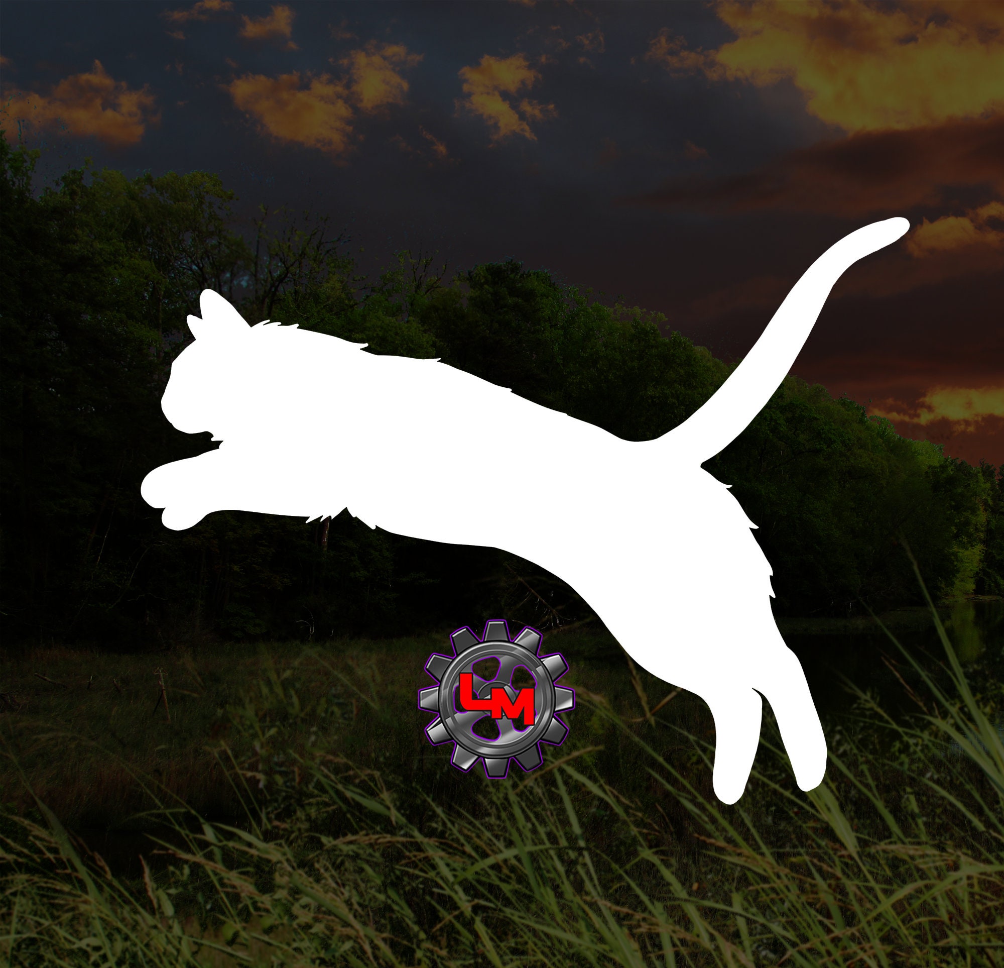 Cat jumping decal Cat sticker Cat vinyl Cat silhouette | Etsy