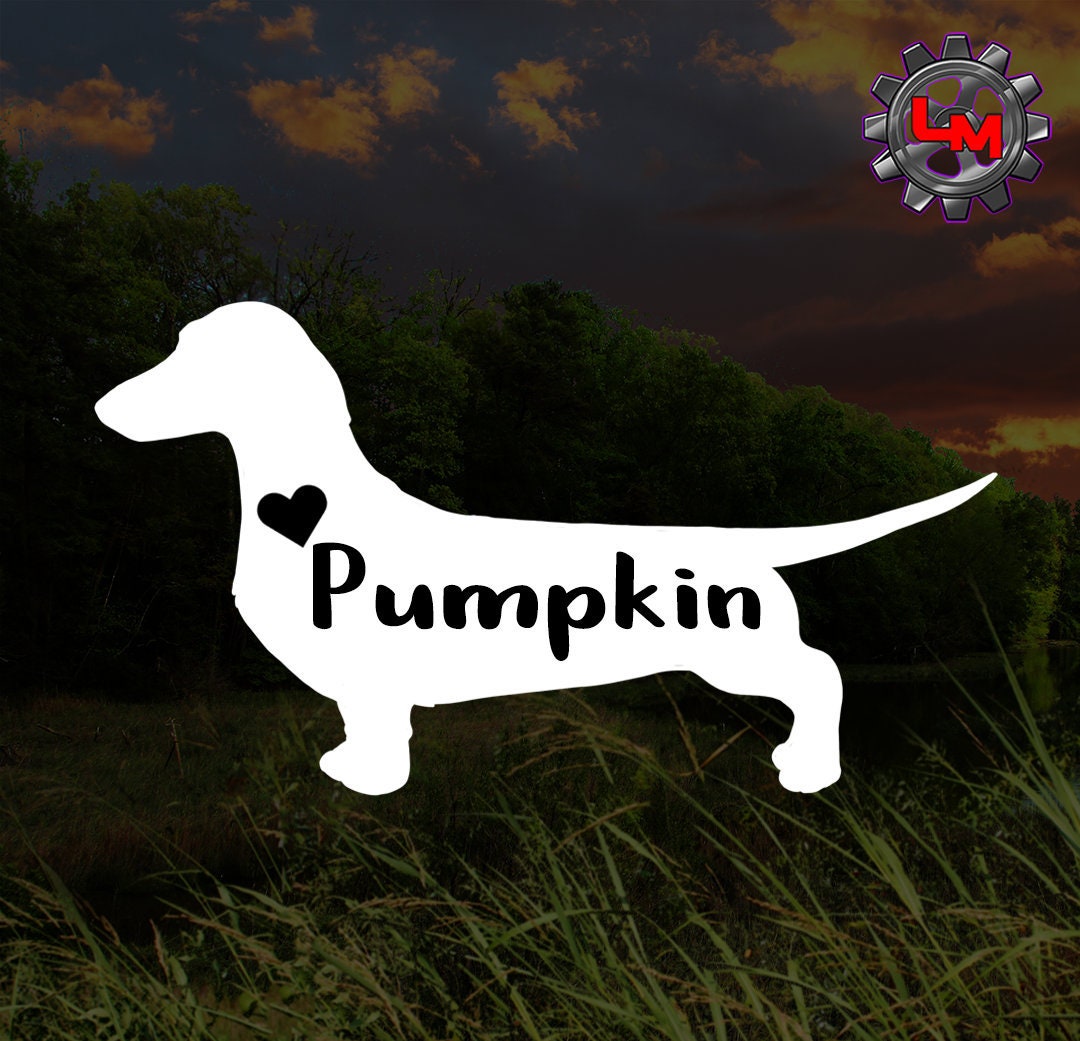 Personalized Dachshund Decal: Custom Weenie Dog Vinyl Sticker - Etsy