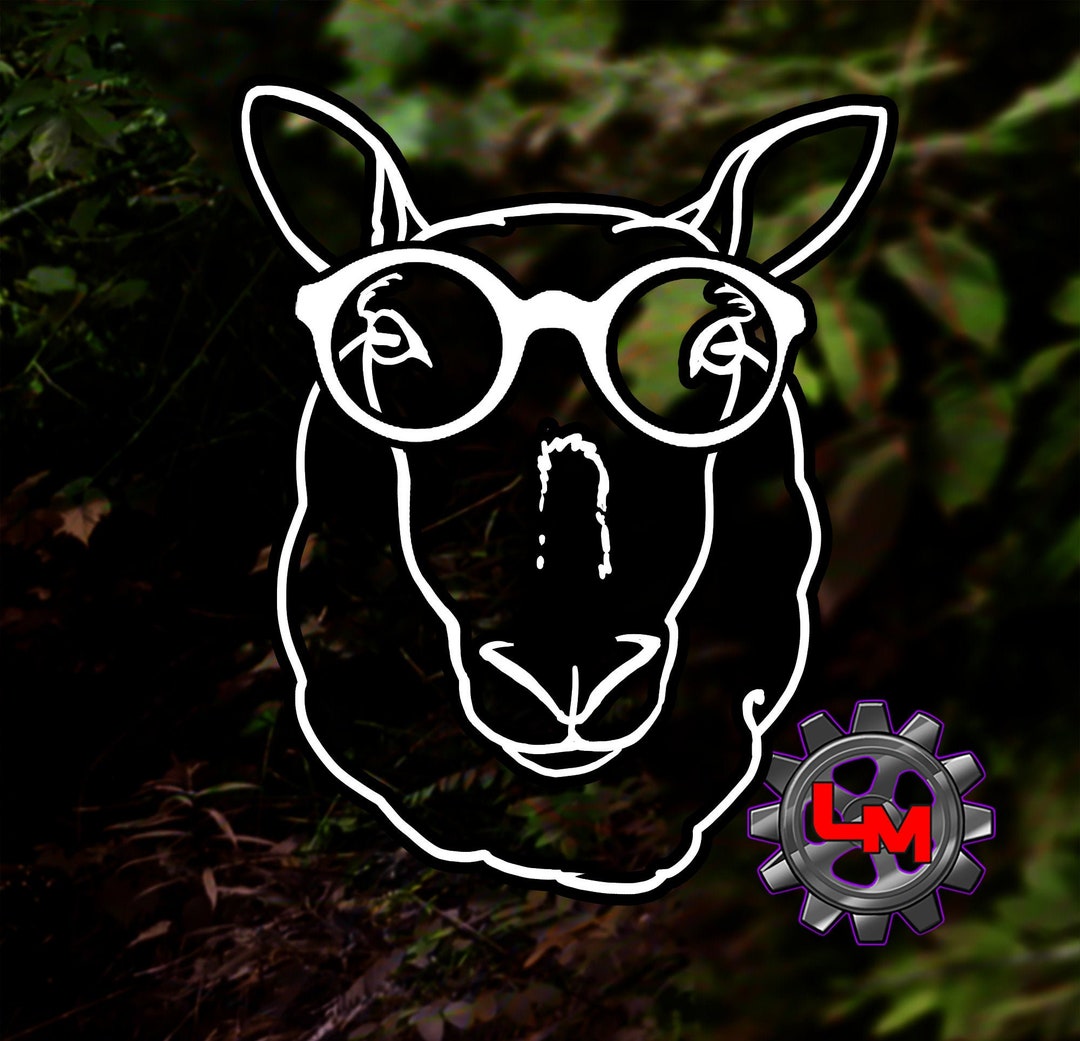 Sheep With Glasses Decal | Sheep Decal | Nature Decals | Farmer Decal ...