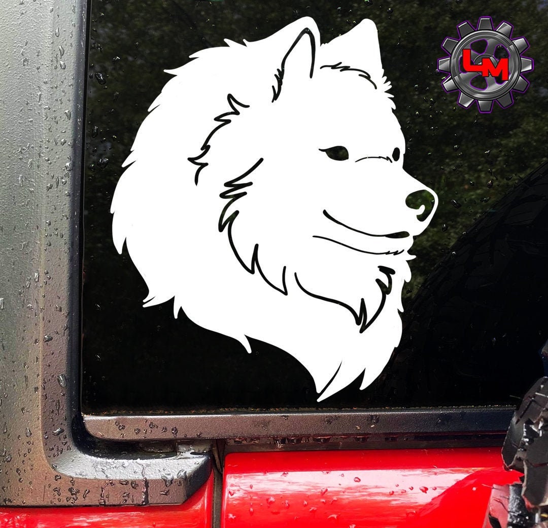 Samoyed Decal | Samoyed Vinyl Sticker | Dog Sticker | Dog Lover Decal ...
