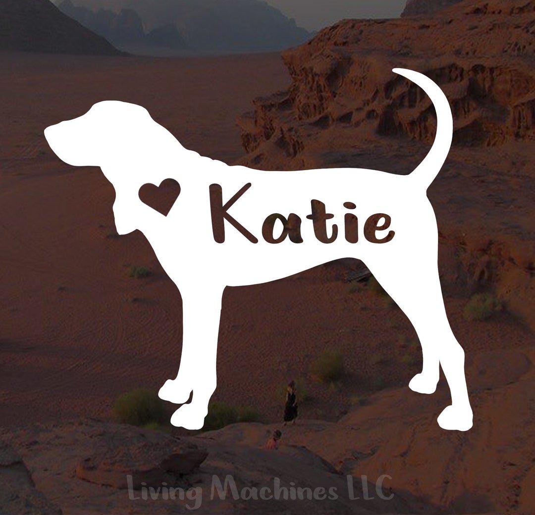 Black and Tan Coonhound Decal | Custom Personalized Black and Tan ...