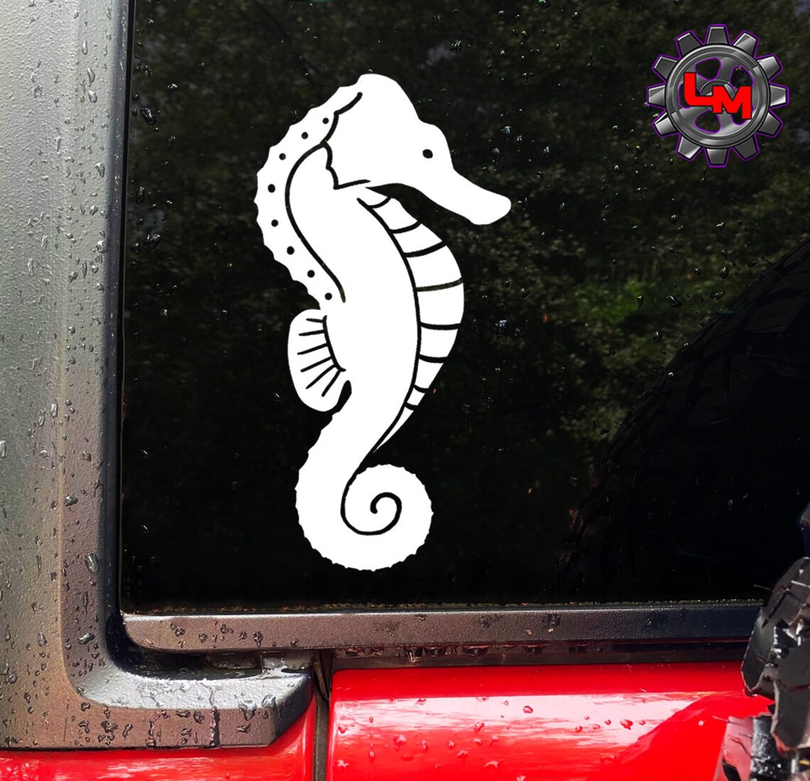 Sea Horse Decal Seahorse Sticker Ocean Decal Nautical | Etsy