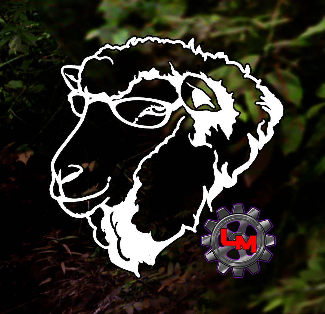 Sheep With Glasses Decal | Sheep Decal | Nature Decal | Farmer Decal ...