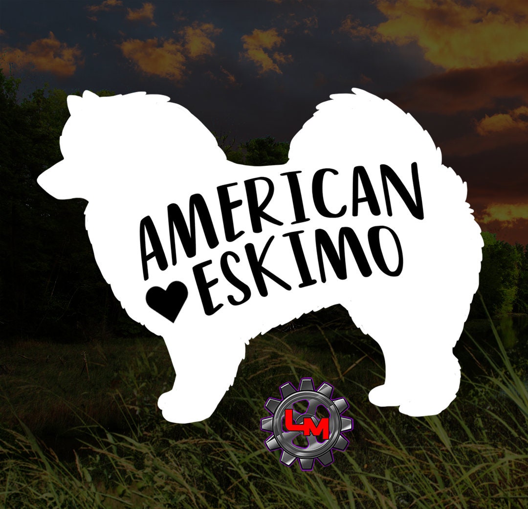 American Eskimo Decal: Dog Lover Vinyl Sticker - Etsy