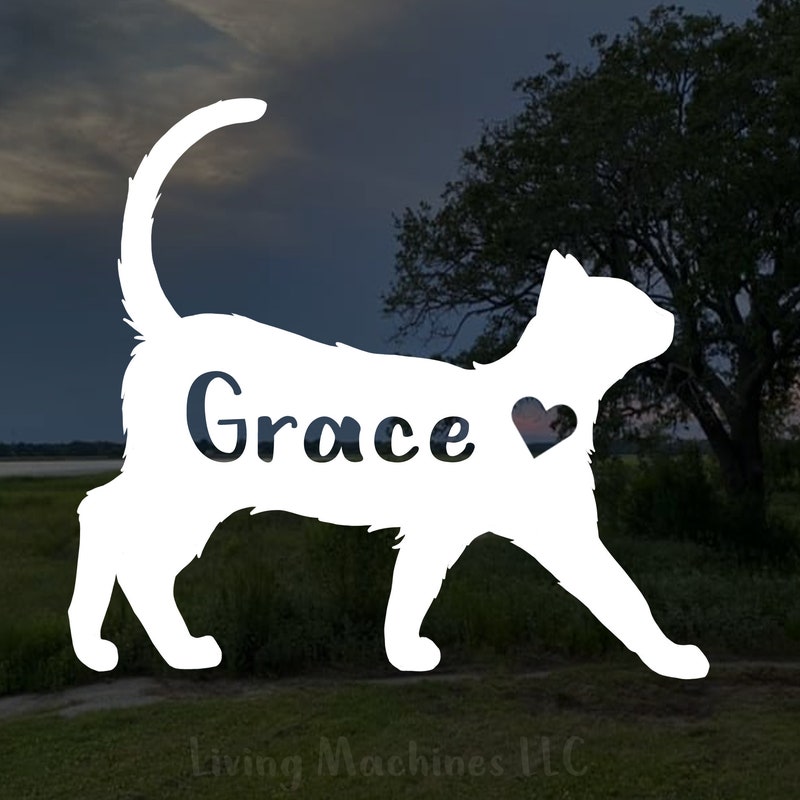 Cat Car Decal - Etsy