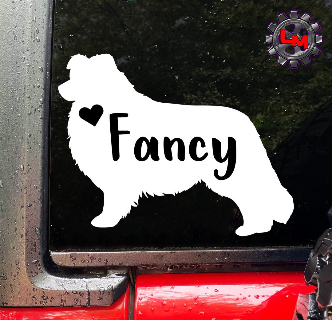 Personalized Border Collie Decal: Custom Dog Vinyl Sticker - Etsy