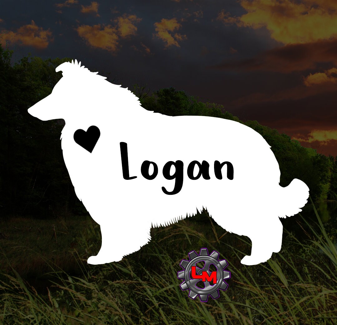 Rough Collie Decal | Custom Personalized Rough Collie Decal | Rough ...