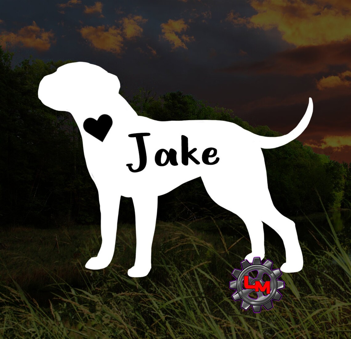 American Bulldog Vinyl Decal Sticker Custom Personalized - Etsy