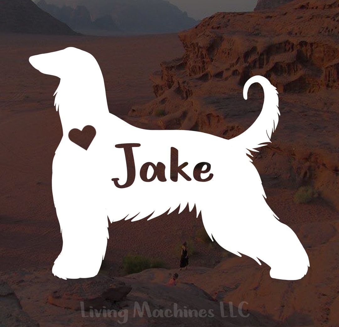 Afghan Hound Vinyl Decal Sticker Custom Personalized Afghan - Etsy