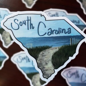 South Carolina State Sticker | South Carolina Beach Travel Vinyl ...