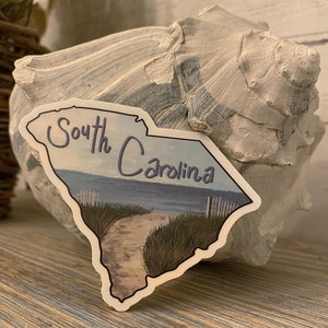South Carolina State Sticker | South Carolina Beach Travel Vinyl ...