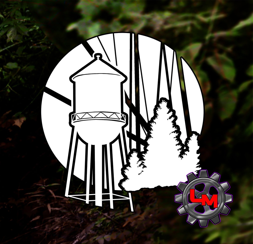 Rustic Water Tower & Trees Vinyl Decal: Car, Laptop, Tumbler - Etsy