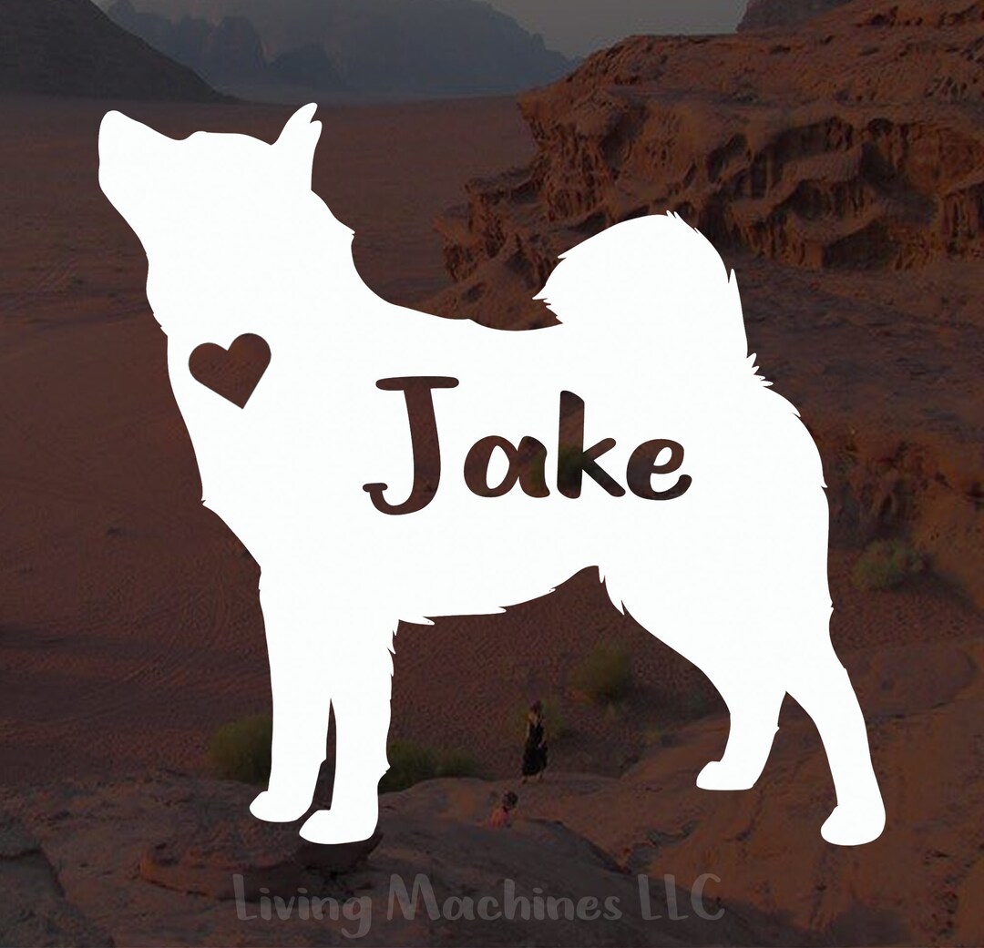 Norwegian Elkhound Dog Decal | Custom Personalized Norwegian Elkhound ...