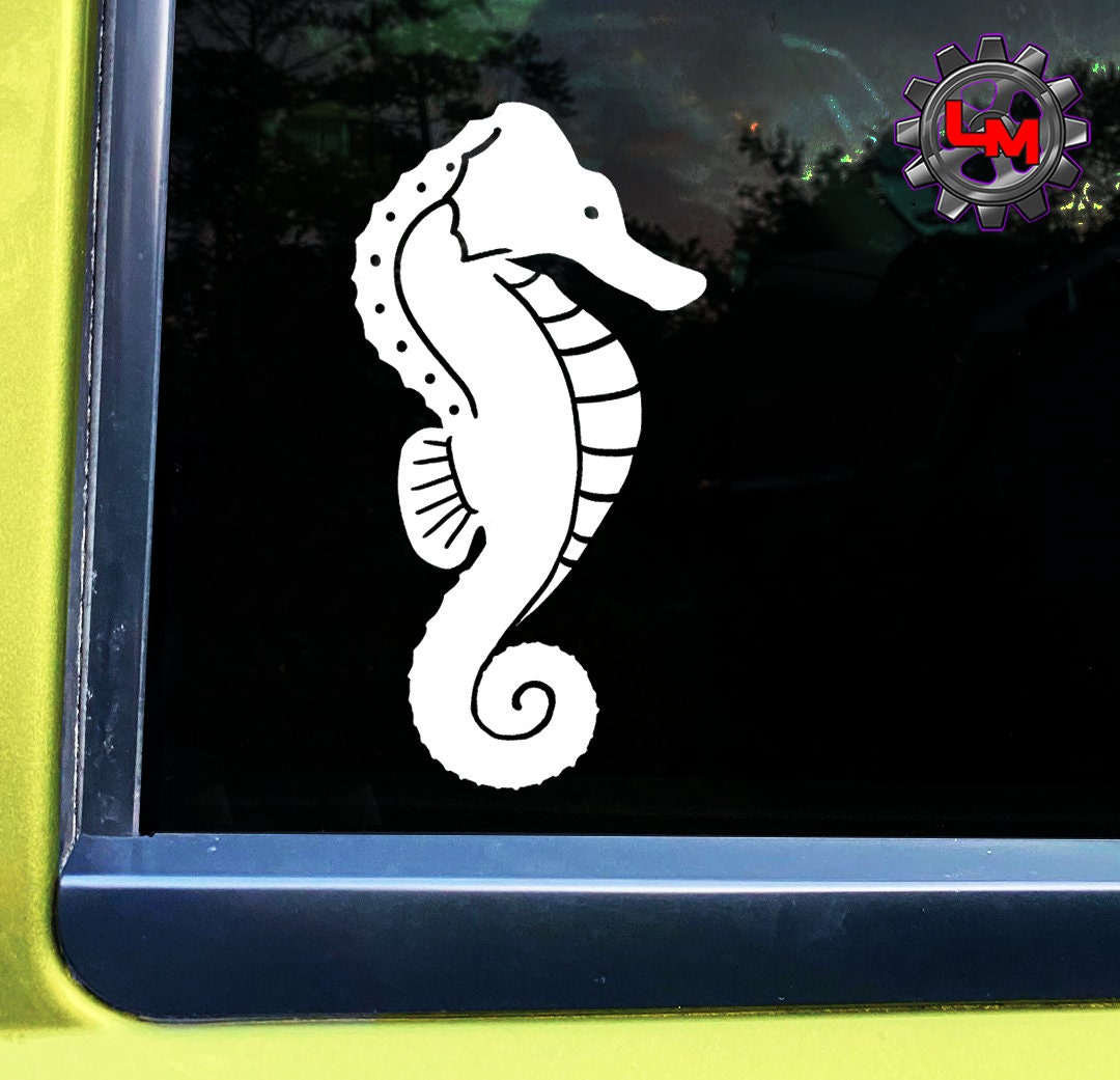 Sea Horse Decal Seahorse Sticker Ocean Decal Nautical | Etsy