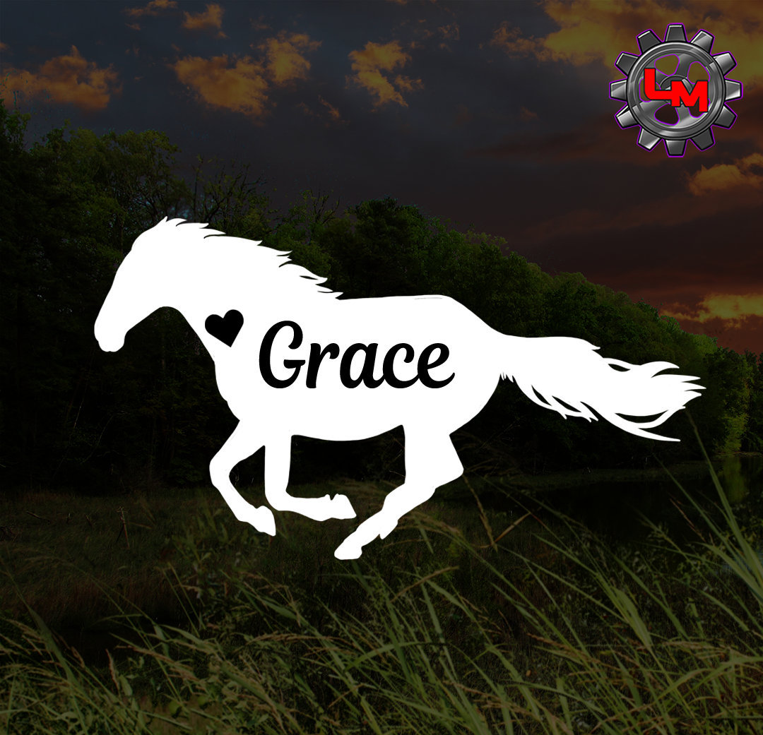 Running Horse Decal Personalized Horse Decal Horse Vinyl - Etsy 日本