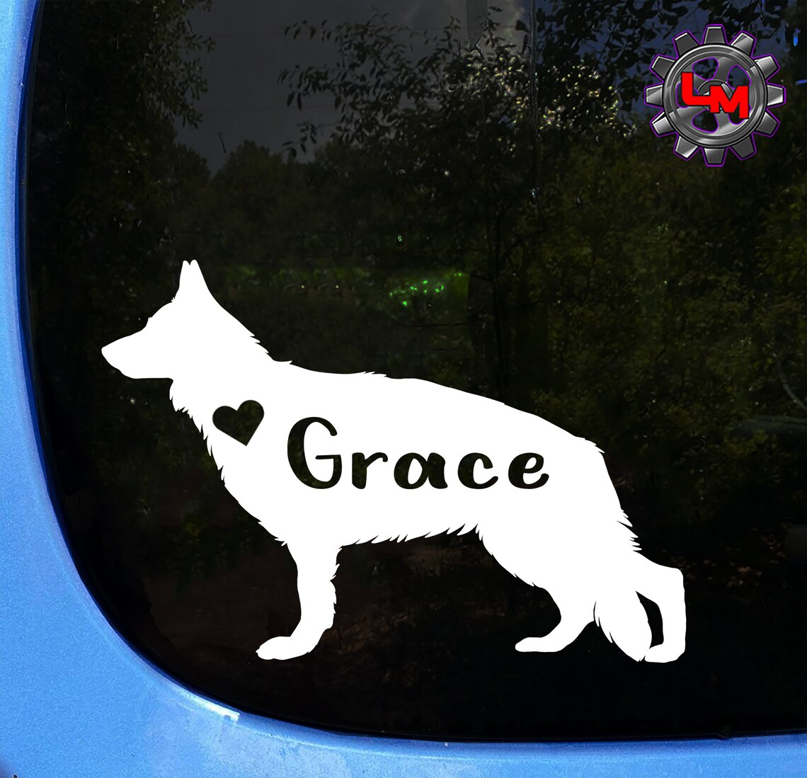 Personalized German Shepherd Decal: Custom Dog Name Vinyl Sticker - Etsy