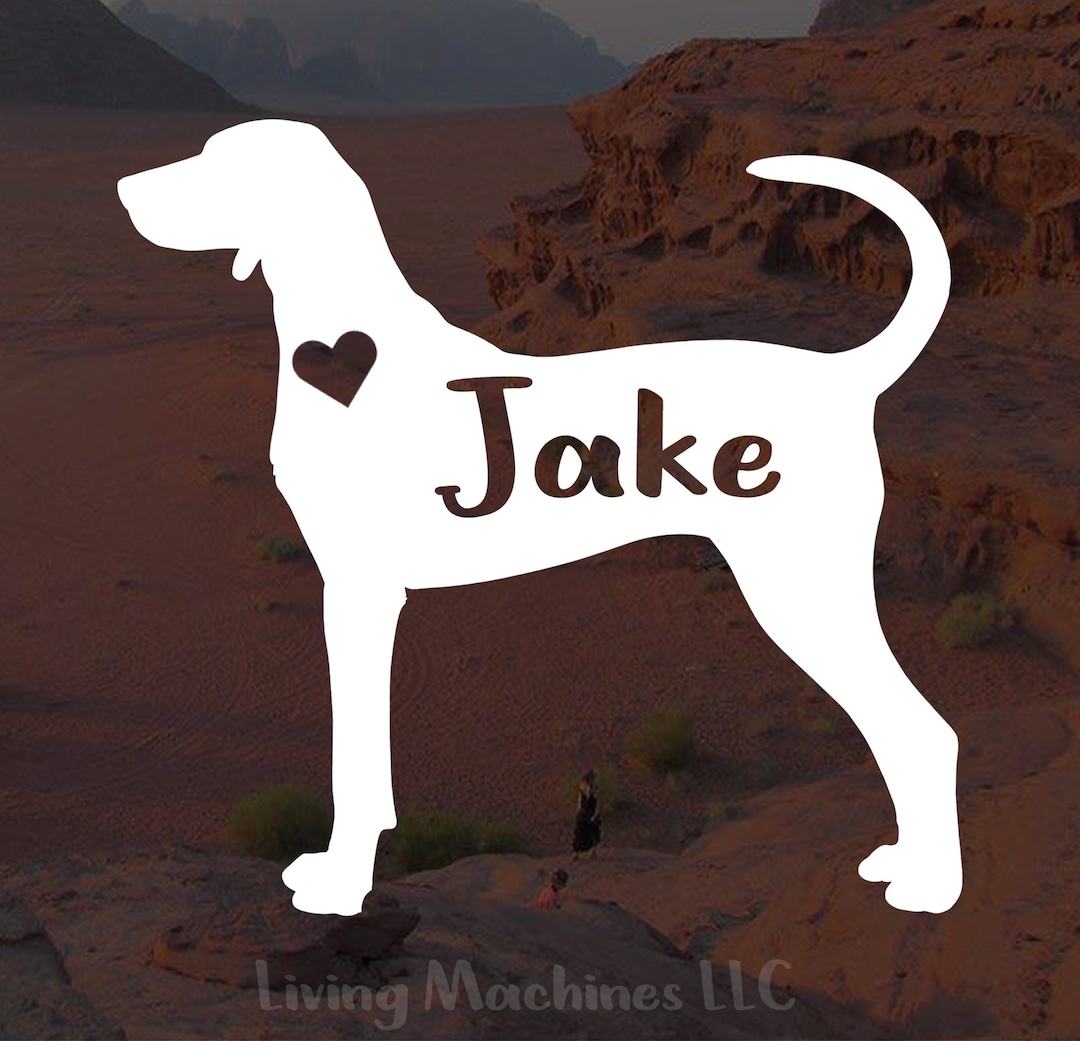 American English Coonhound Dog Decal | Custom Personalized American ...